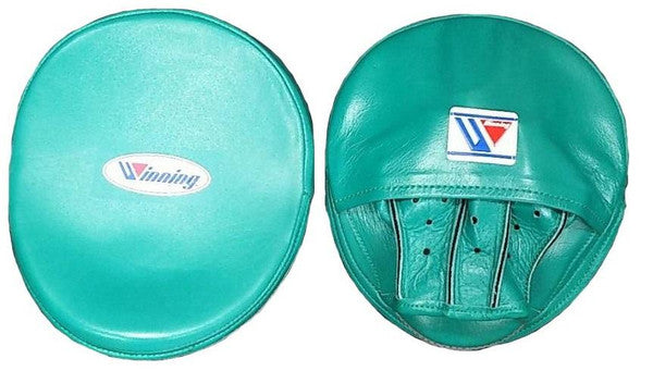 WINNING JAPAN BOXING OVAL CURVED PUNCH MITTS GREEN – FIGHT 2 FINISH