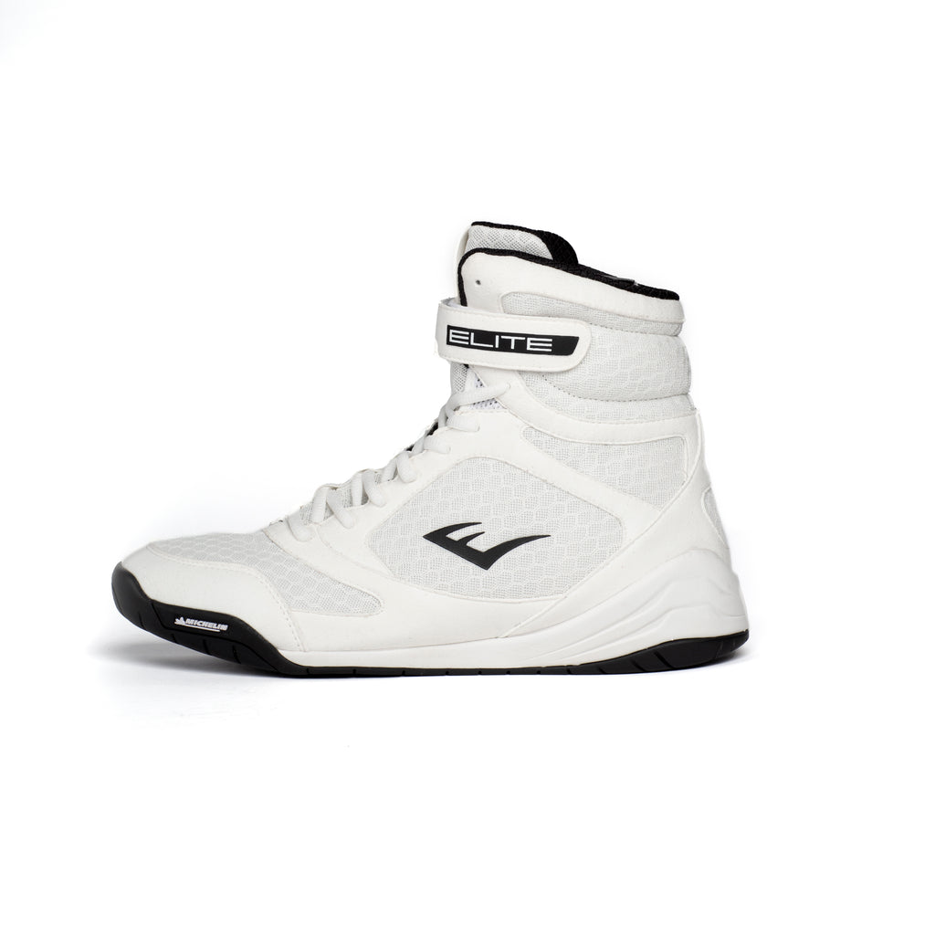 Everlast Elite 2.0 High Top Boxing Shoes WHITE – FIGHT 2 FINISH
