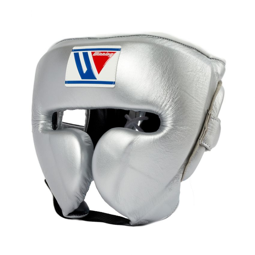 CUSTOM WINNING BOXING HEADGEAR-SILVER – FIGHT 2 FINISH